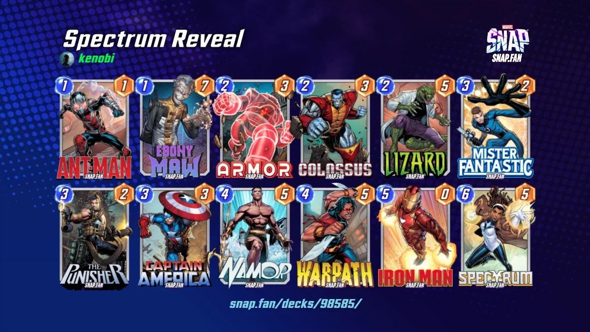 Spectrum Reveal by kenobi - Marvel Snap Decks - snap.fan